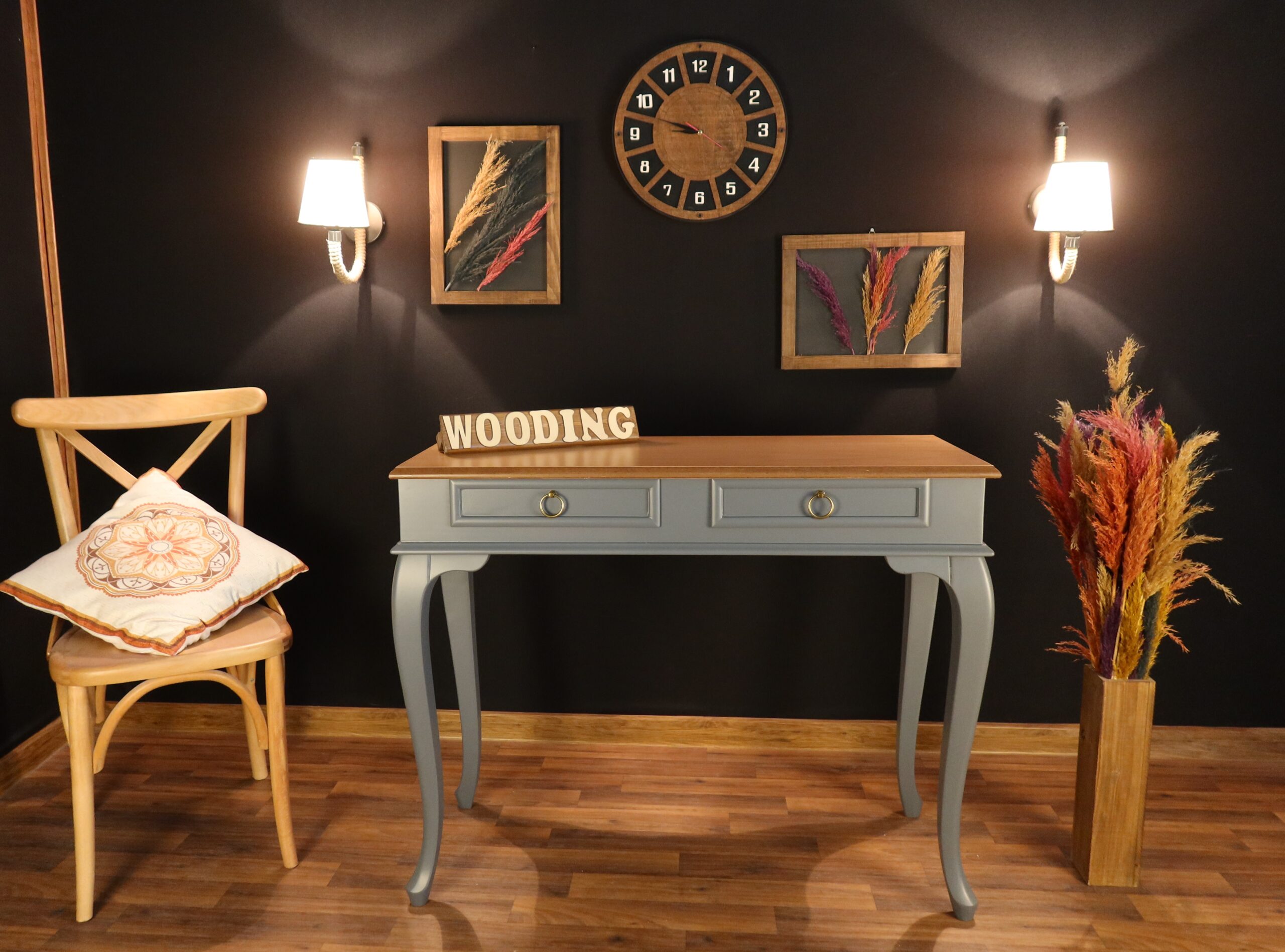 Wooding 100 Cm Masif Gri Naturel Dresuar – Wooding Mobilya